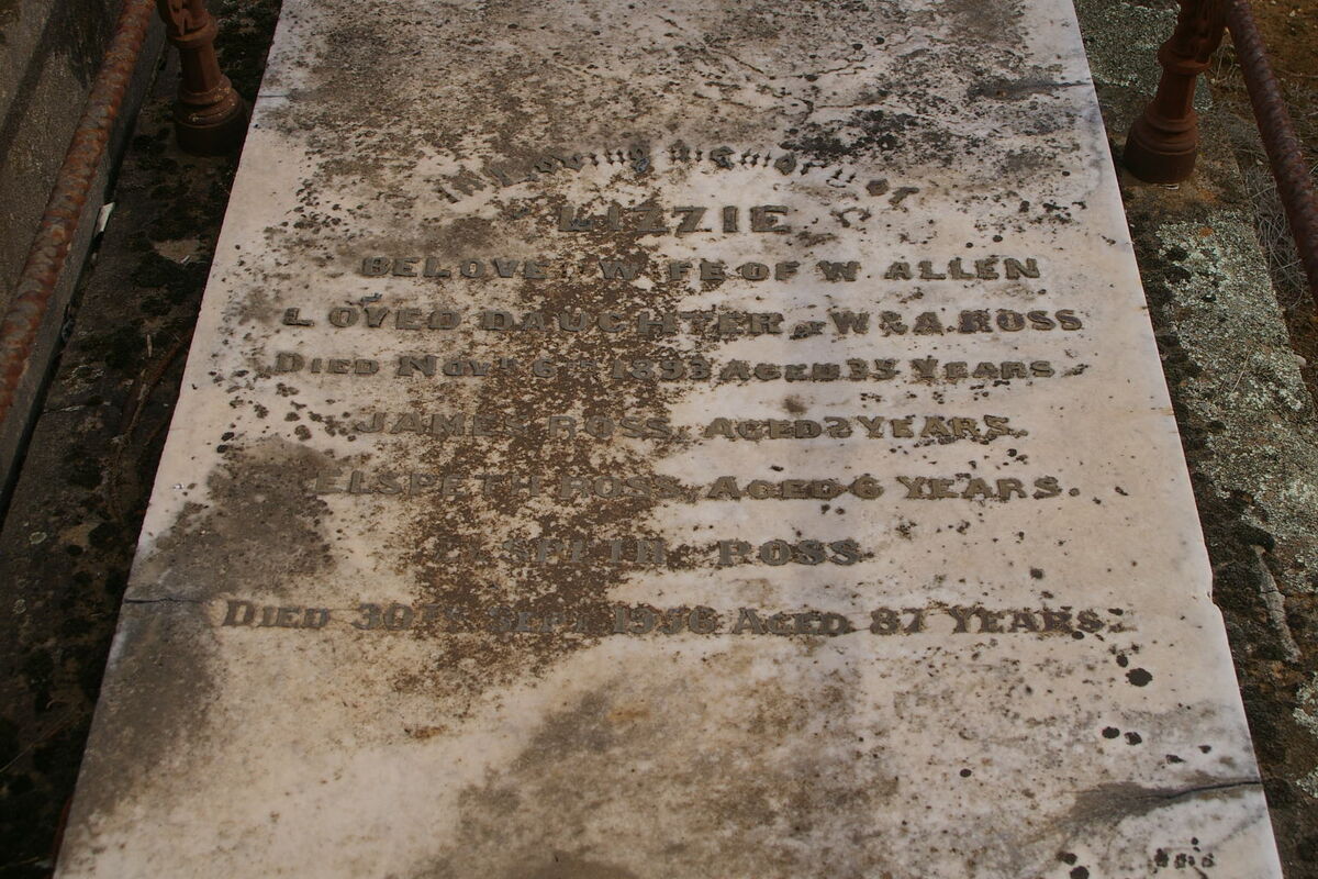 Allen, Elizabeth | Creswick Cemetery
