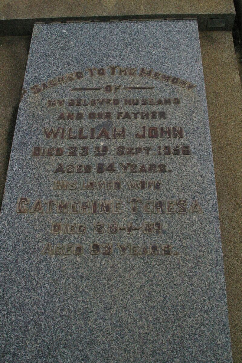 Cummins, William John | Creswick Cemetery