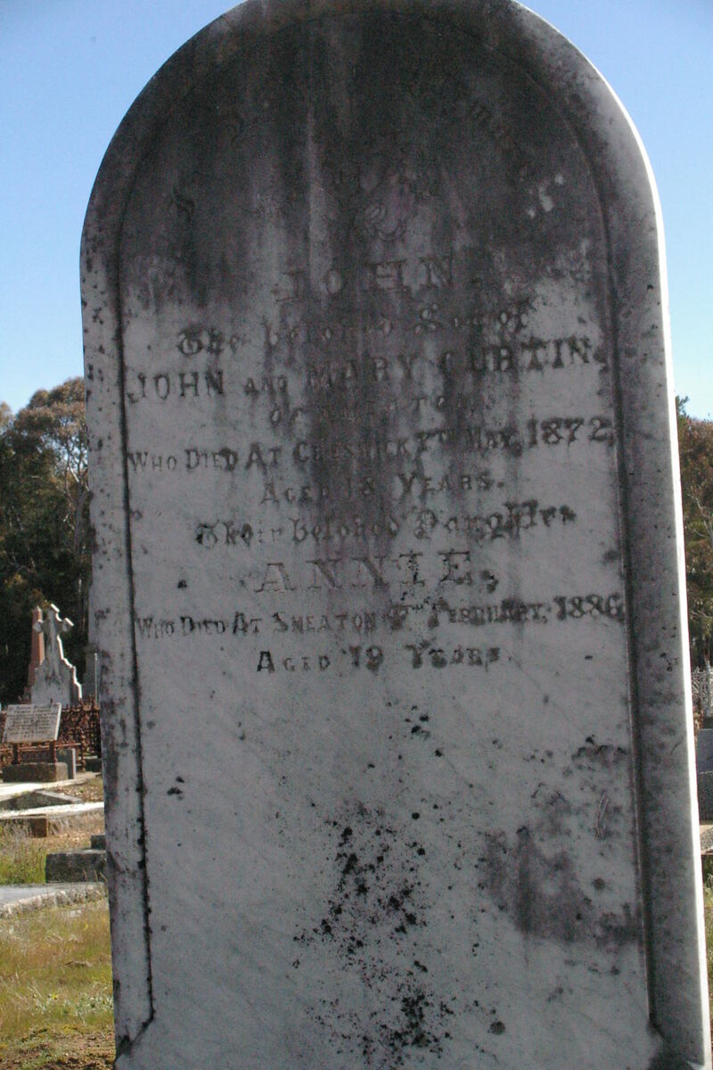 Curtin, John | Creswick Cemetery