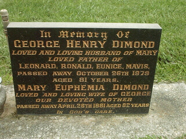 Dimond, Mary Euphemia | Creswick Cemetery