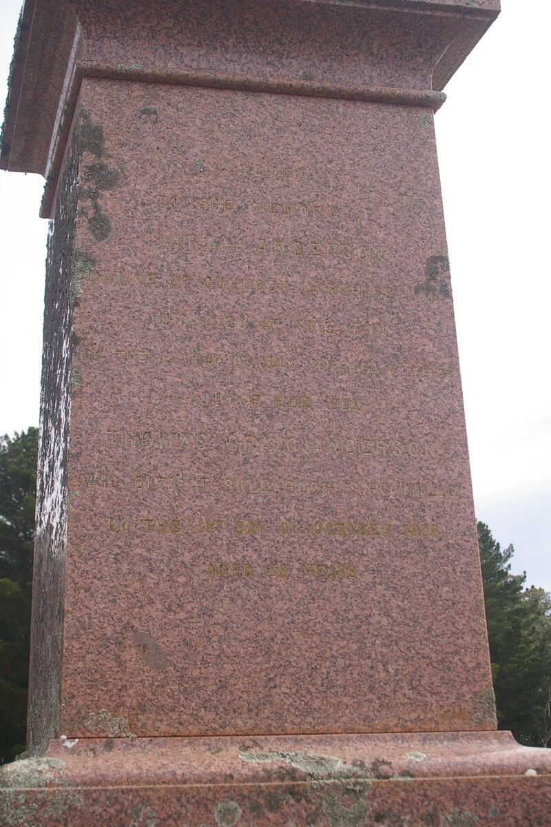 Anderson, Sarah | Creswick Cemetery