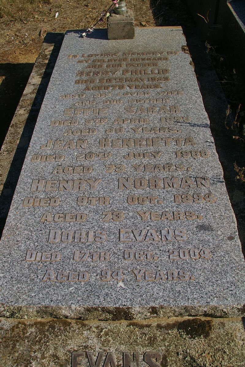 Evans, Effie Sarah | Creswick Cemetery