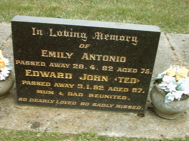 Antonio, Edward John | Creswick Cemetery