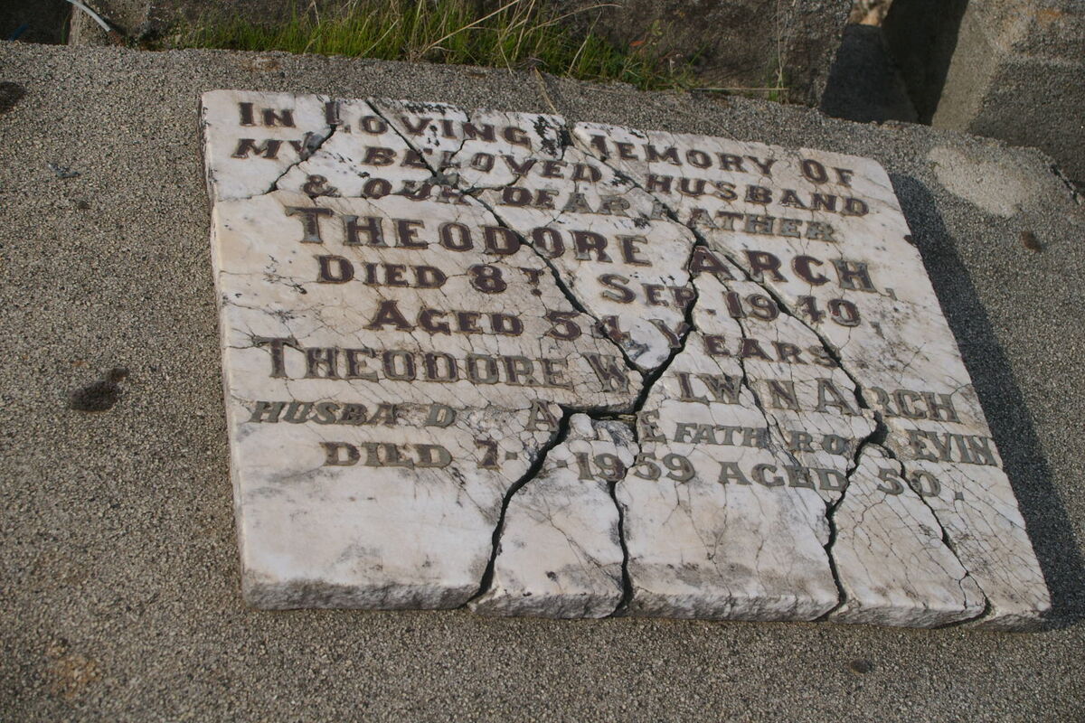Arch, Theodore Walwin | Creswick Cemetery