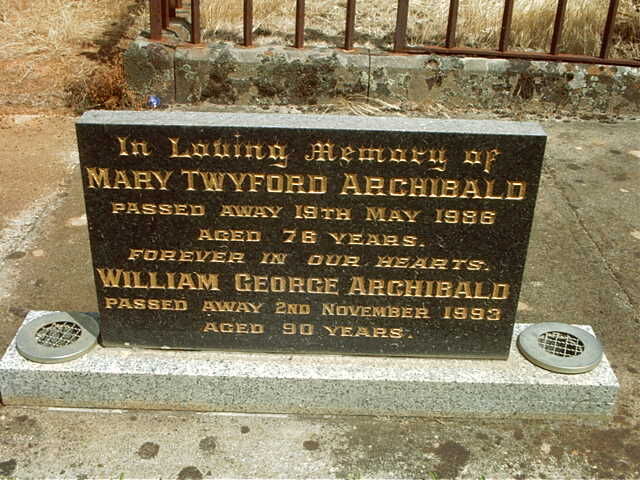 Archibald, Mary Twyford | Creswick Cemetery