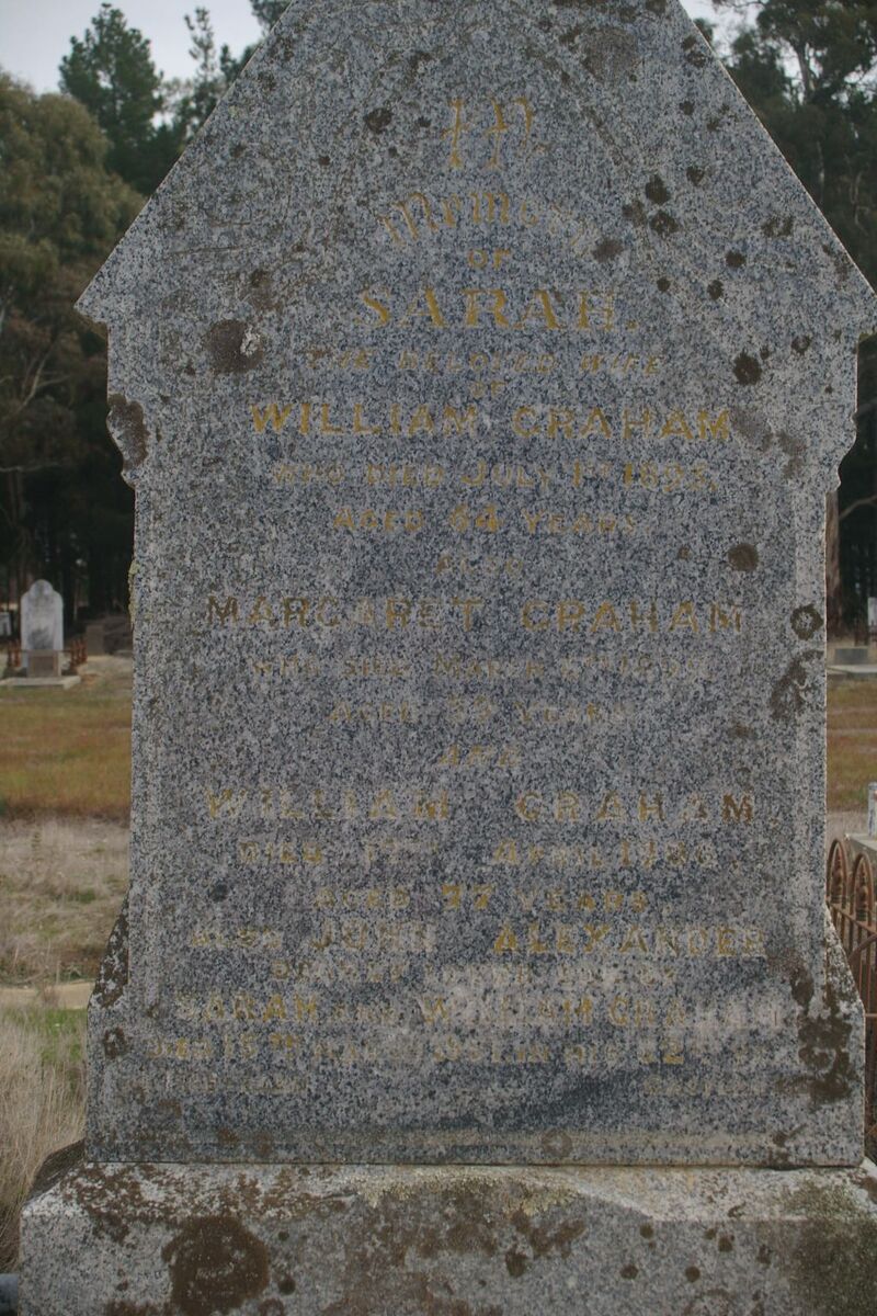 Graham, Sarah Hamilton | Creswick Cemetery
