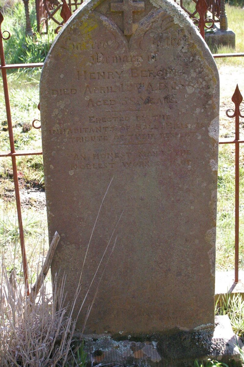 Bergin, Henry | Creswick Cemetery
