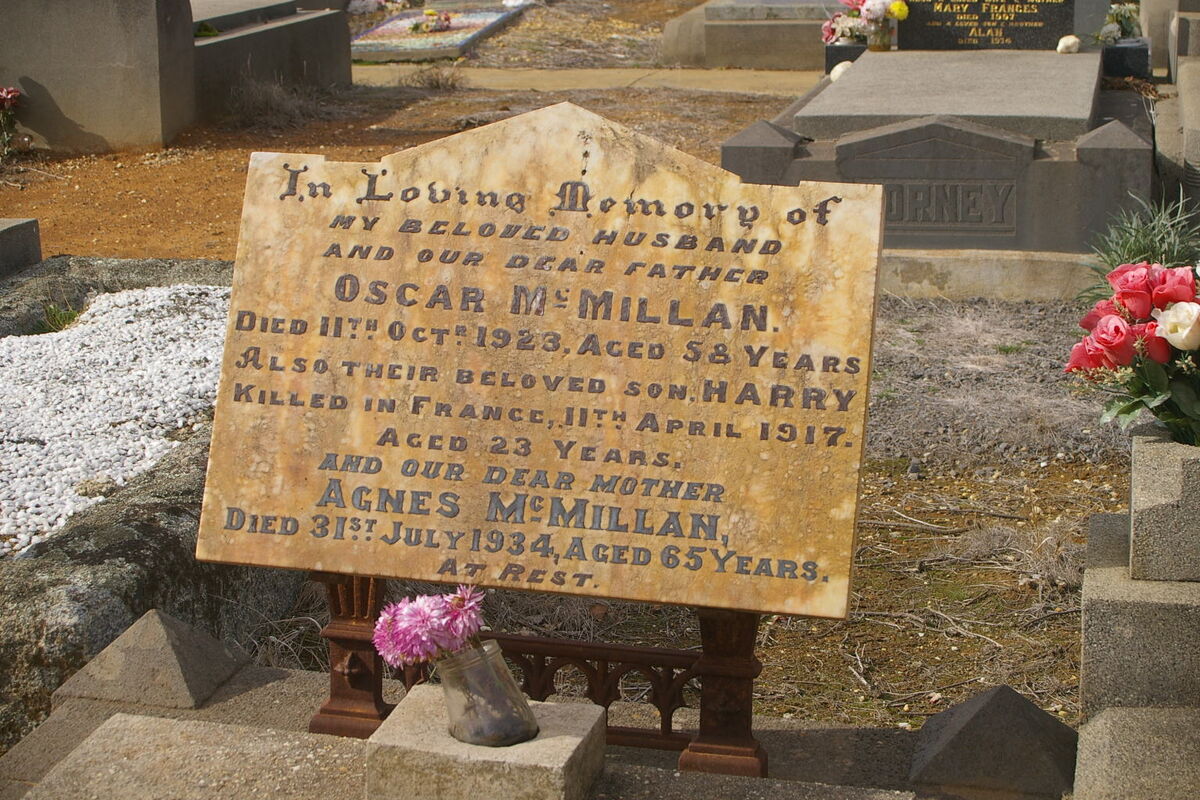 McMillan, Agnes | Creswick Cemetery