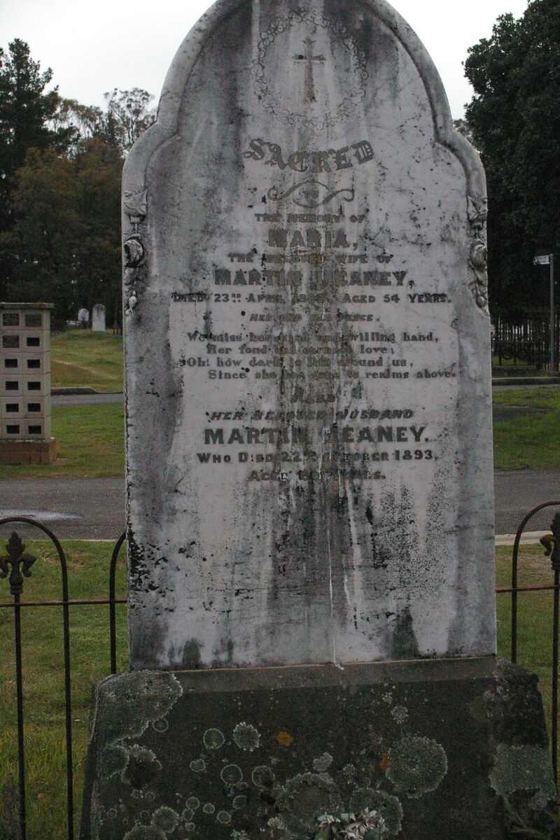 Meaney, Maria | Creswick Cemetery