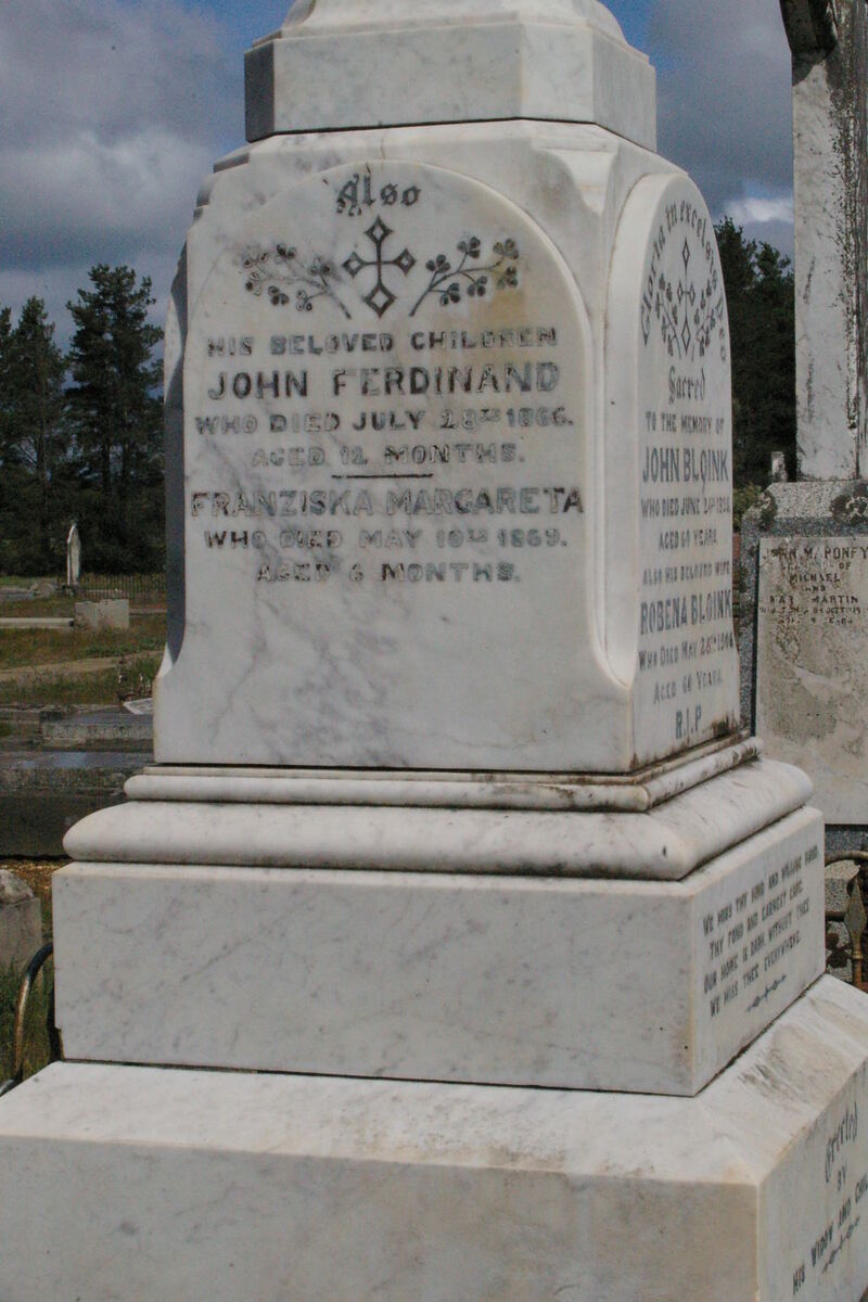 Bloink, John Ferdinand | Creswick Cemetery