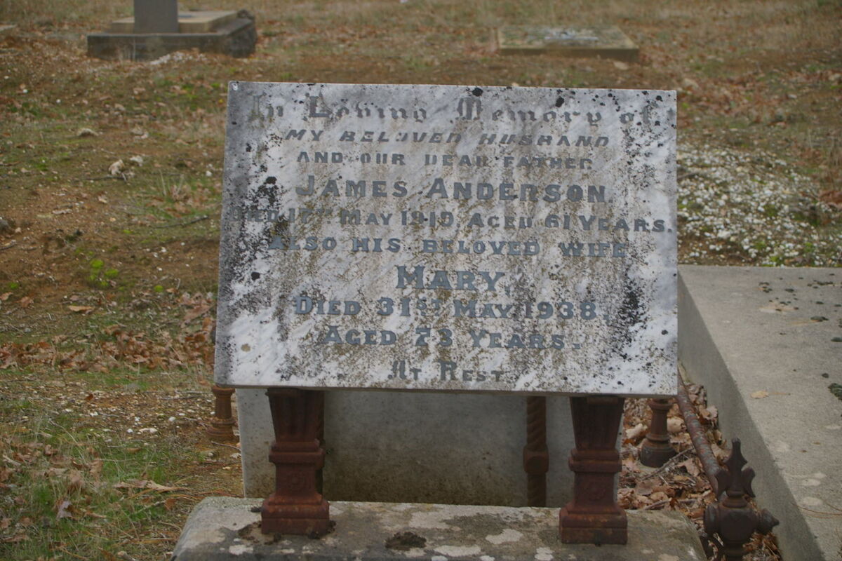 Anderson, James | Creswick Cemetery